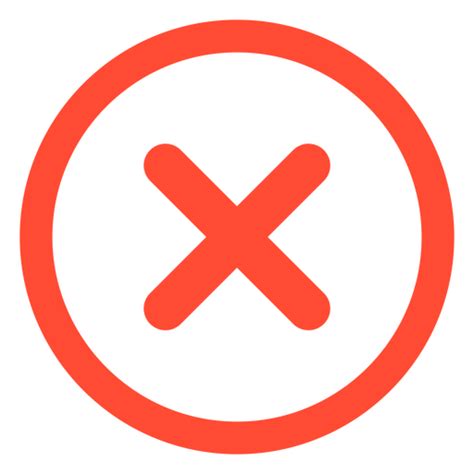 Red X In A Circle PNG SVG Design For T Shirts