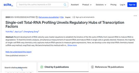 Single Cell Total Rna Profiling Unveils Regulatory Hubs Of Transcription Factors