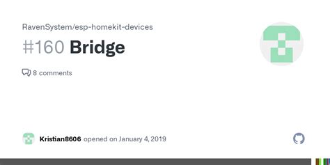 Bridge · Issue 160 · Ravensystemesp Homekit Devices · Github