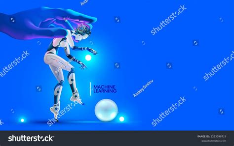 Machine Learning Conceptual Illustration Developer Trains Stock Vector Royalty Free 2223098719