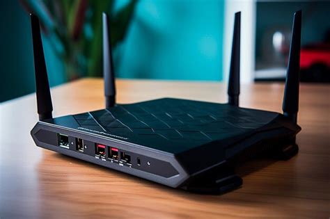 Premium Ai Image Modern Highspeed Desktop Wifi Router For Secure Home