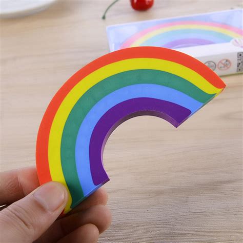 1 Pcs Kawaii Rainbow Rubber Eraser Lovely Pencil E Grandado
