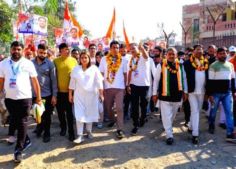 Dpcc President Devendra Yadav During The Partys Delhi Nyay Yatra