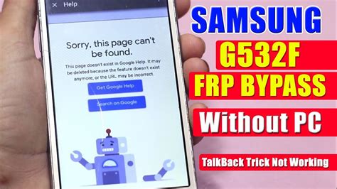 Samsung G532f Frp Bypass Talkback Not Working New Trick By Easy Flashing Youtube