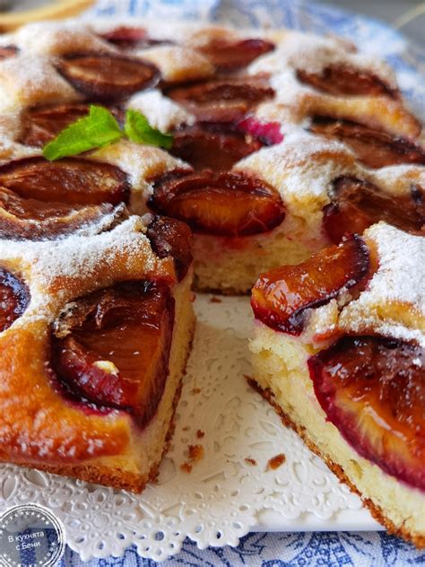 Сладкиш със сини сливи В кухнята с Бени