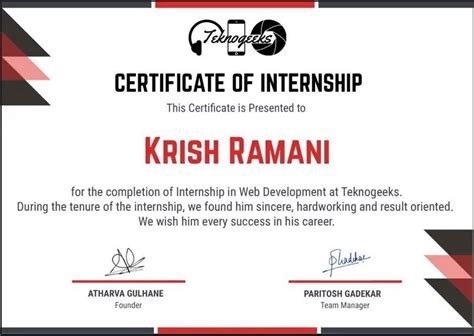 Krish Ramani On Linkedin Internship Webdevelopment Nodejs Express Specssync Techjourney