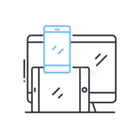 Responsive Design Line Icon Outline Symbol Vector Illustration