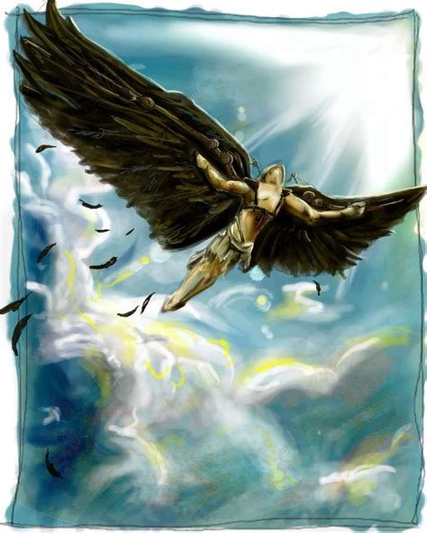 Icarus Wings Drawing With Color At Elmer Holt Blog