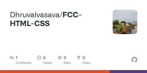 Github Dhruvalvasavafcc Html Css