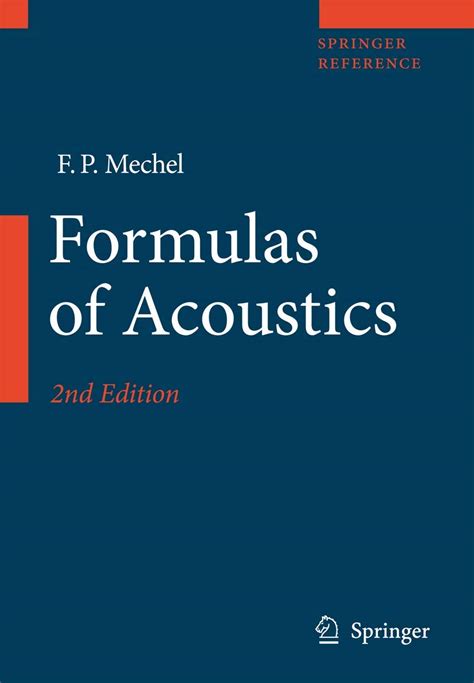 Buy Formulas Of Acoustics Springer Reference Book Online At Low