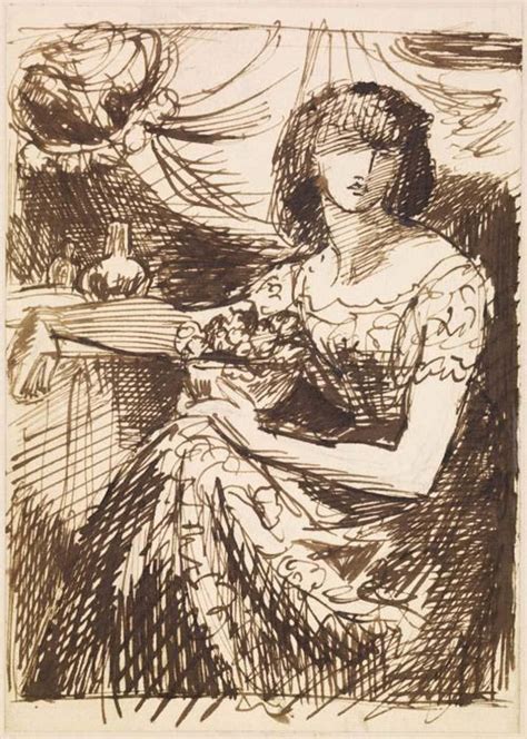 Jane Morris Holding A Bowl Of Flowers Ca1875 By Dante Gabriel Rossetti