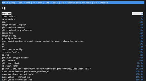 Updating Mcfly Settings In Zshrc Does Not Update Any Settings · Issue