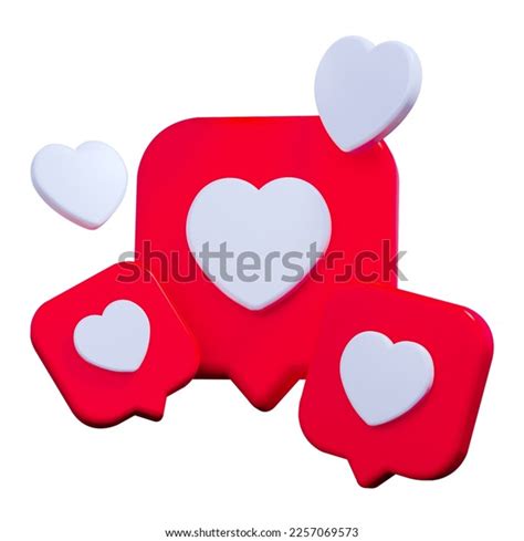 3d Social Media Like Notification Icon Stock Illustration 2257069573 Shutterstock