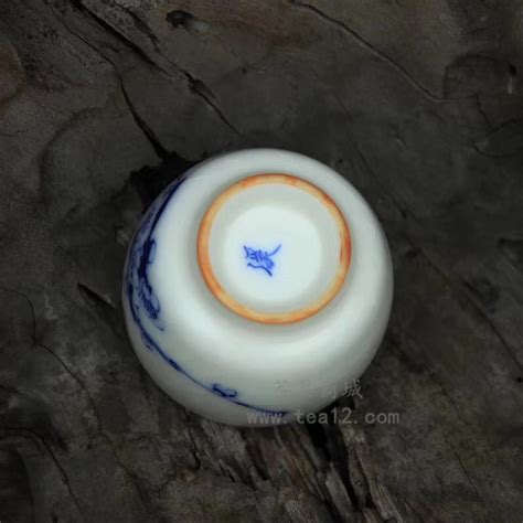 台湾宁朝晖手绘青花汝窑溪陶坊 茶一二