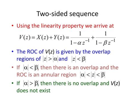 Z Transform Causal Anti Causal And Two Sided Sequence Region Of Convergence Properties