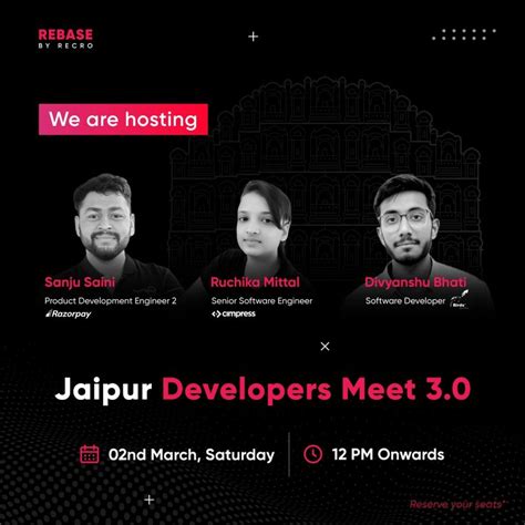 Divyanshu Bhati On Linkedin We Are Back Again With Another Developer Meetup For Jaipur Developers