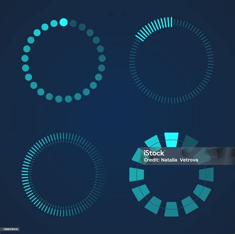 다양한 선 원 줄무늬가 있는 벡터 일러스트레이션 블루 미래 로딩 바 속도에 대한 스톡 벡터 아트 및 기타 이미지 속도 페이지 책 0명 Istock