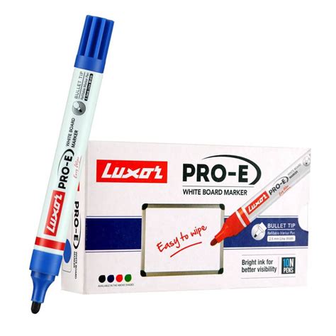 Luxor Blue Non Refillable Whiteboard Marker Chisel Tip Per Piece The Babe Box