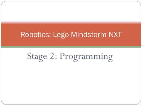Lego Roboticsprogramming Ppt