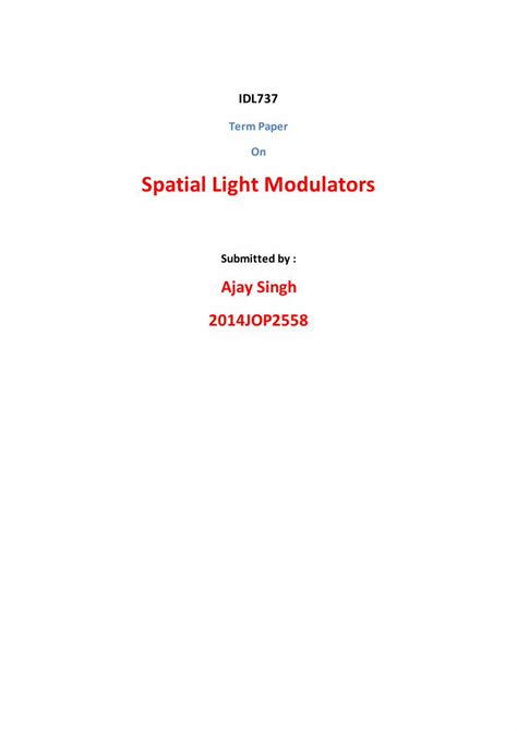 Pdf Liquid Crystal Spatial Light Modulator Lcslms Dokumentips
