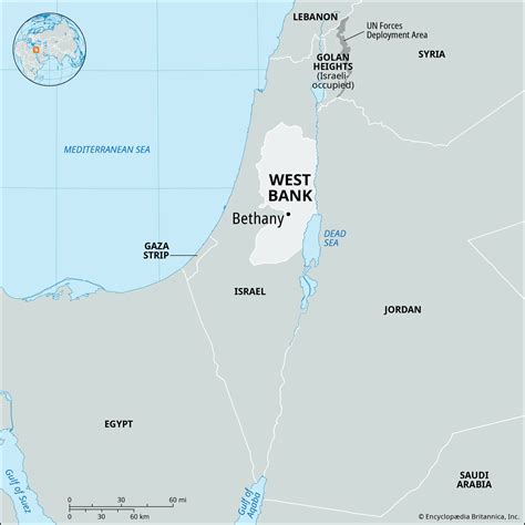 Bethany West Bank Jerusalem Map And Occupied Britannica