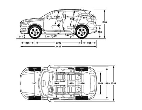 Volvo Xc40 Dimensions Afmetingen Van De Volvo Xc40