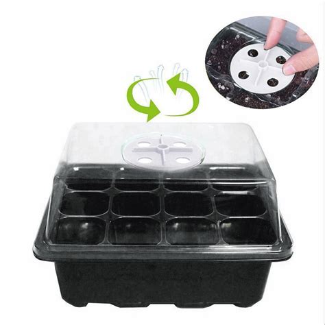 12 Hole Plant Seed Grows Box Nursery Seedling Star Vicedeal