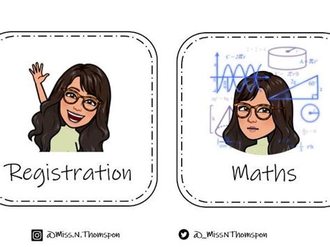 Visual Bitmoji Timetable Teaching Resources