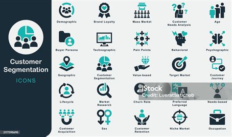 Customer Segmentation Solid Icons Collectioncontaining Marketing Sales Customer Service Relation