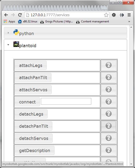 Webgui Updates Myrobotlab