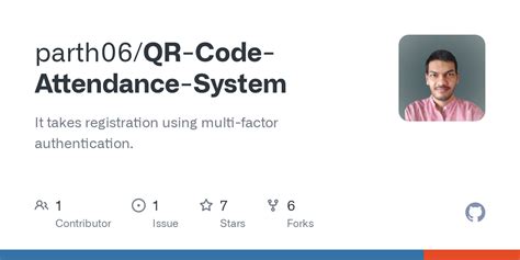 GitHub Parth QR Code Attendance System It Takes Registration Using Multi Factor Authentication