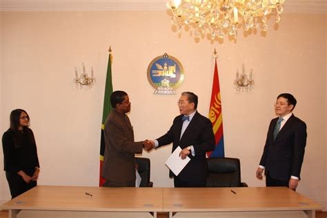 Монгол Улс Сент Кристофер ба Невисийн Холбооны Улстай дипломат харилцаа тогтоолоо