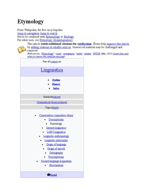 Etymology Linguistics Pdf Human Communication Semiotics