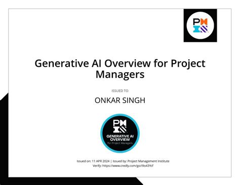 Onkar Singh Pmp® On Linkedin I Have Successfully Earned A Certificate