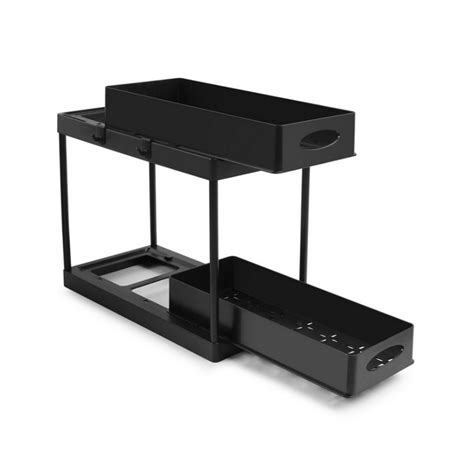 Badu Bg Плъзгащо се чекмедже за съхранение под мивка Многофункционален органайзер за буркан за