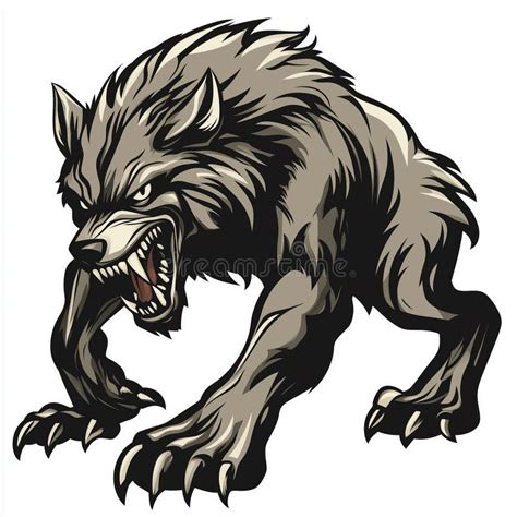 Werewolf Logo Vector Icon Design Graphic For Digital And Print Media