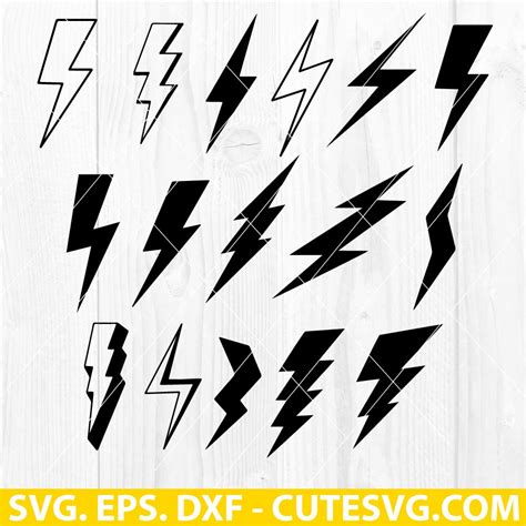 Lightning Bolt Svg Bundle Free Svg Files