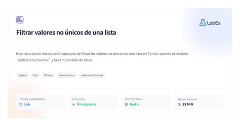 Filtrado De Listas En Python Extracción De Valores únicos Laboratorio Labex