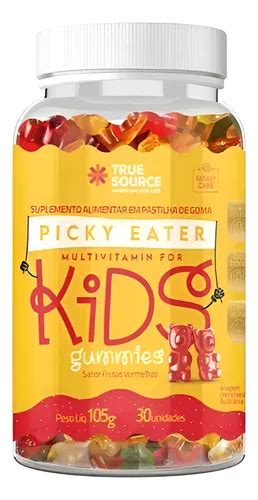 True Multivitaminico Picki Eater 30 Gummies True Source Frutas Vermelhas Frete Grátis