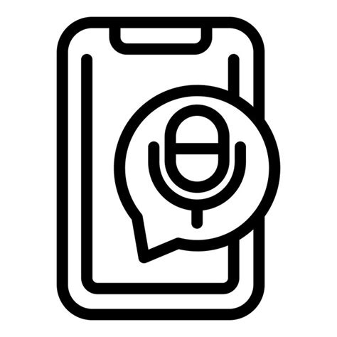 Premium Vector Phone Virtual Assistant Icon Outline Vector Voice