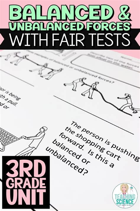 Third Grade Science Unit Balanced And Unbalanced Forces Artofit