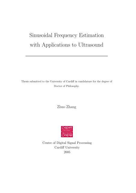 Sinusoidal Frequency Estimation With Applications To Ultrasound