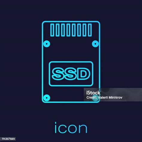 청록색 Ssd 카드 라인 아이콘 파란색 배경에 고립입니다 솔리드 스테이트 드라이브 사인 저장소 디스크 기호입니다 벡터 일러스트 0명에 대한 스톡 벡터 아트 및 기타 이미지
