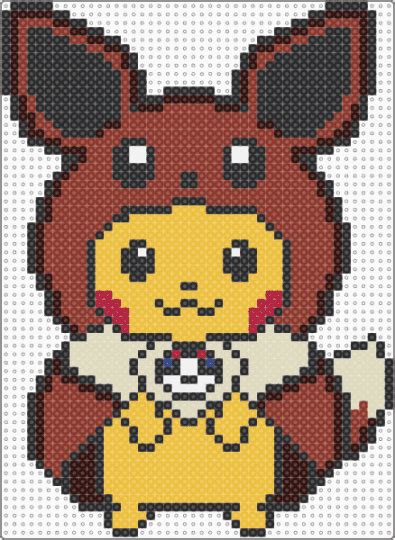 Eevee Fuse Bead Pattern Kandi Pad Kandi Patterns Fuse Bead
