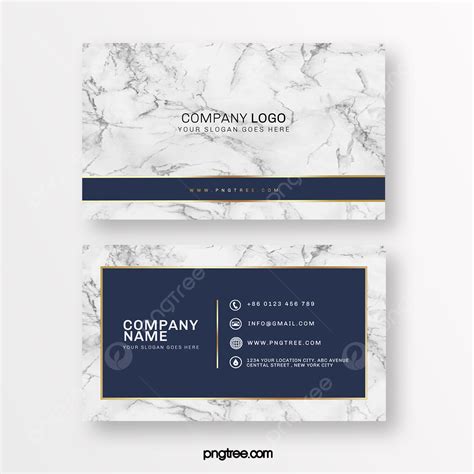 Blue Marble Background Business Card Template Download On Pngtree
