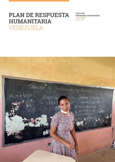 Venezuela Plan De Respuesta Humanitaria Ciclo Del Programa Humanitario
