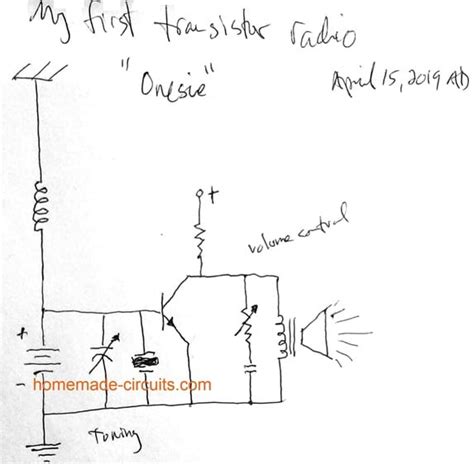 One Transistor Radio Schematic Circuit Diagram