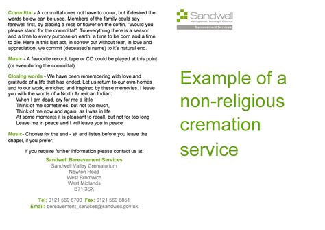 Necrological Service Program Template Pdf Template