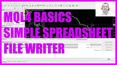 Mql4 Tutorial Basics 94 Simple Spreadsheet File Writer Youtube