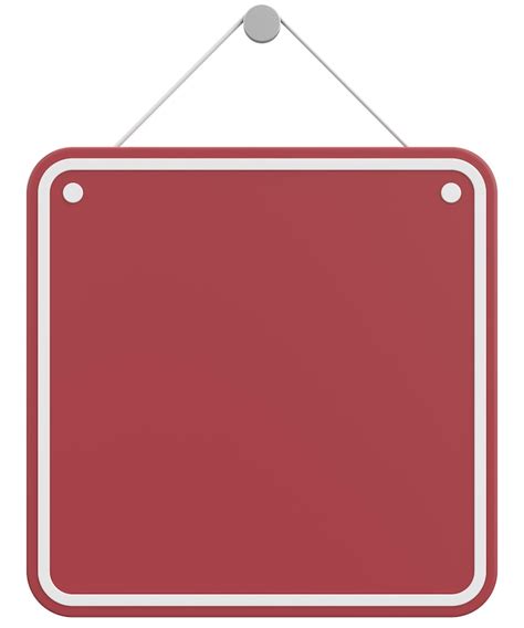 Premium Photo Empty Hanging Sign 3d Illustration